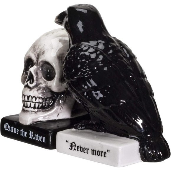 Dining | Pacific Halloween Decor The Raven Ceramic Salt And Pepper ...